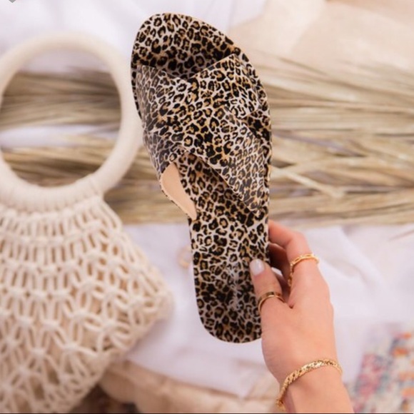 Shoes | Sassy Leopard Criss Cross Jelly Sandals | Poshmark